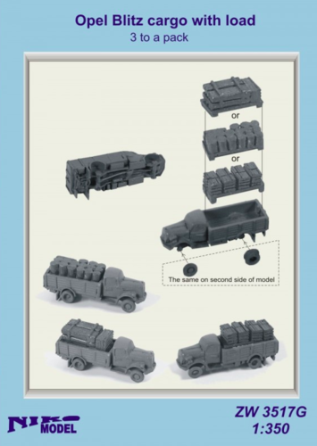 NIKO MODEL ZW3517G Opel Blitz cargo with load 3 to a pack