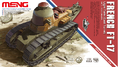 Meng Model TS008 French Light Tank FT-17 (Case Turret)