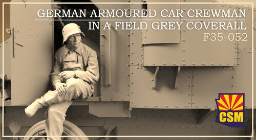 Copper State Models F35-052 German Armoured Car Crewman In A Field Grey Coverall
