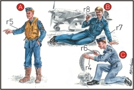 CMK F72041 RAF Mechanics+Pilot WW II