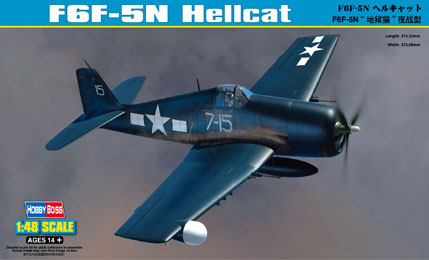 Hobby Boss 80341 American IIWW fighter Grumman F6F-5N Hellcat