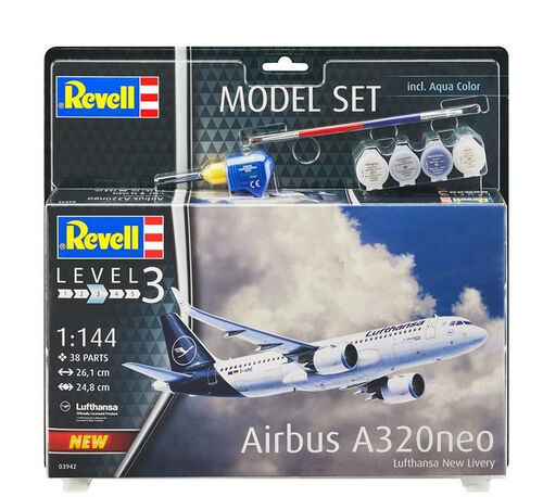 Revell 63942 Airbus A320neo Lufthansa New Livery Model Set