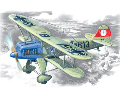 ICM 72193 Heinkel He 51A-1 German Fighter Biplane