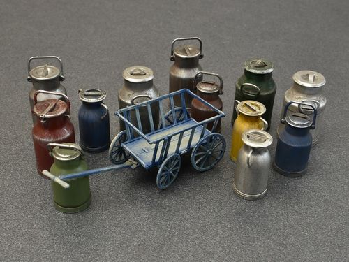 MiniArt 35580 Milk Cans with Small Cart