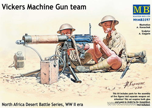 Master Box 3597 Vickers Machine Gun Team (North Africa 1940-1943)
