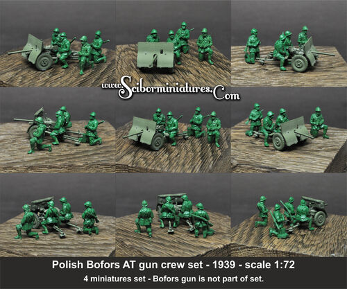 Scibor Monstrous Miniatures 72HM0061 Polish Bofors AT 37mm Gun Crew 1939