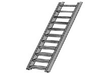 Plastruct 90664 Stairway- Schody 6.7 x 22.2 x 300 mm