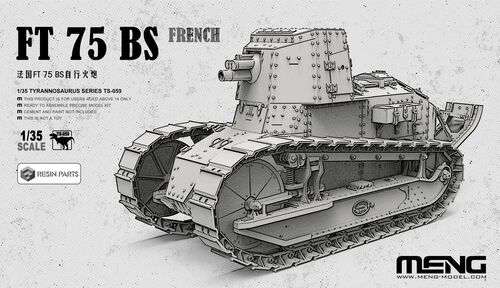 Meng Model TS059 French FT 75 BS (including resin parts)