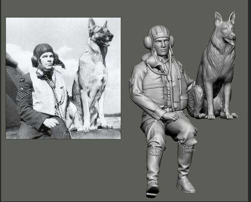 Peddinghaus-Decals 48345 Early WWII Britsh an Bob Aces - George Unwin and Dog