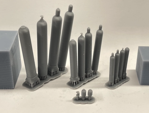 EMP3D 72050407 Zestaw butli gazowych 50l - 4 typy - 4 sztuki