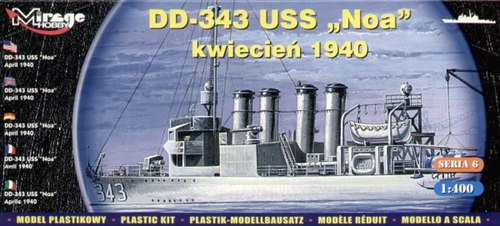 Mirage-Hobby 40604 American Destroyer USS Noa (DD-343) April 1940