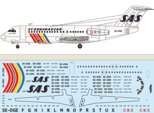 F-RSIN P4095 Fokker 28-4000 - SAS