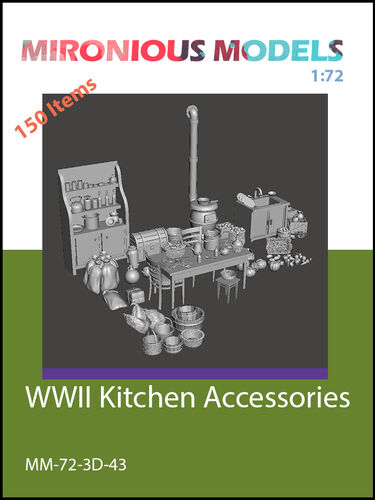 Mironious Models 72043 WWII Kitchen Accessories