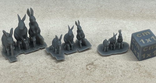 EMP3D 48130401 Zające - 3 różne - 3 sztuki
