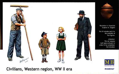 Master Box 3567 Civilians,Western Region WWII era