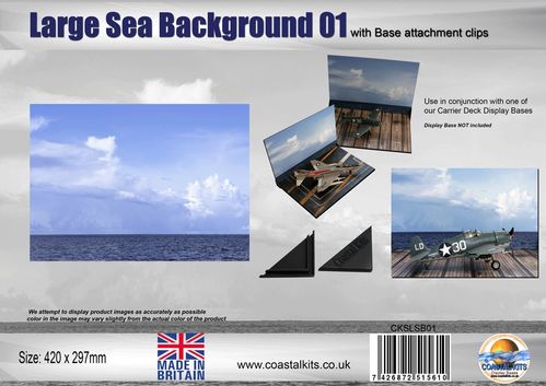 Coastal kits SLSB01 Large Sea Background 01 with attachment clips 420 x 297mm