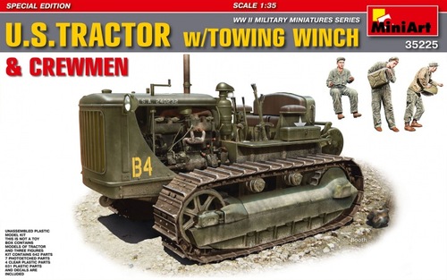 MiniArt 35225 U.S. Tractor w/Towing Winch & Crewmen