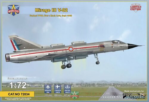 Modelsvit 72034 Mirage III V-02 Fastest VTOL ever