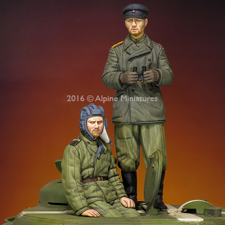 Alpine Miniatures 35216 WW2 Russian Tank Crew Set (2 figs)