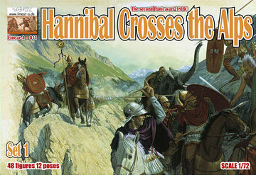 Linear-A 011 Hannibal Crosses the Alps - Set 1 (48 figures in 12 poses)