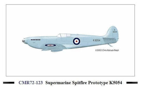 Czech Master Resin 72-123 Supermarine Spitfire Prototype (with decals)