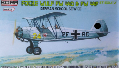 Kora Models KPK7250 Focke Wulf Fw 44D and Fw 44F German school service