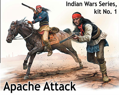 Master Box 35188 Indian Wars Series, kit No.1. Apache Attack