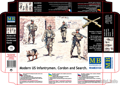 Master Box 35154 Modern US infantrymen. Cordon and Search