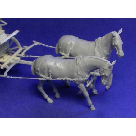 Resicast 351247 2 Horses for GS Wagon (for 351245 Resicast Kit)