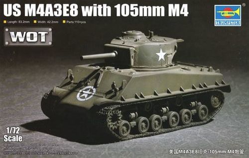 Trumpeter 07168 M4A3E8 with 105mm M4