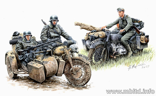 Master Box 3548 "Kradschutzen: German Motorcycle Troops on the Move"