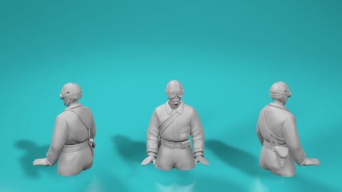 EMP3D 99202625-35 Japoński czołgista 2WŚ - popiersie (pół figurki) - wersja 2b