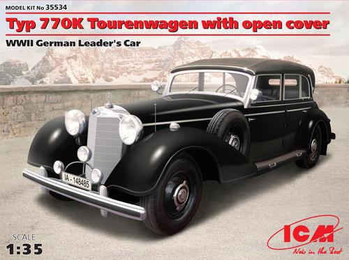 ICM 35534 Typ 770K Tourenwagen with open cover, WWII German Leader's Car