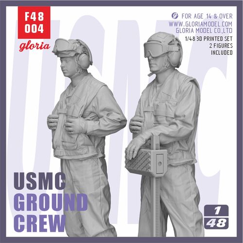 Gloria Model F48004 USMC LHA/LHD Ground Crew (2 Figures)
