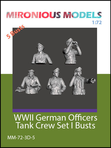 Mironious Models 72005 WWII German Officers Tank Crew Set I Bust