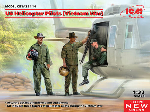 ICM 32114 US Helicopter Pilots (Vietnam War) (100% new molds)
