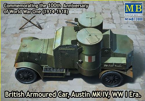 Master Box 72008 British Armoured Car, Austin, MK IV, WW I Era