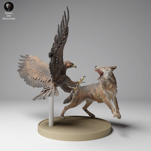 EMP3D 72130537 Orzeł przedni (zys) - samiec atakujacy wilka - 1 zestaw