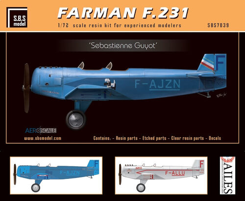 SBS Model 7039 Farman F.231 - 'Sebastienne Guyot' (Full Resin Kit)