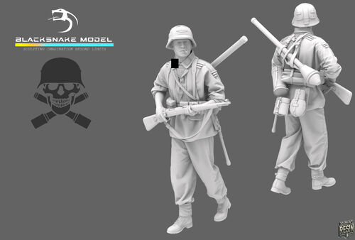 BlackSnake Model Waffen-04 German WWII Waffen SS Soldier 4 (1 figure)