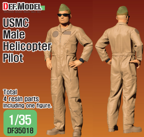 DEF Model DF35018 USMC Male Helicopter Pilot standing