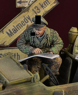 D-DAY miniature studio 35156 Waffen SS NCO Schwimmwagen Crewman, Ardennes 1944
