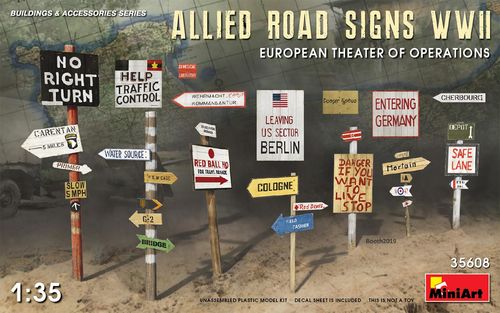 MiniArt 35608 Allied Road Signs WWII. European Theatre of Operations