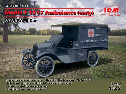 ICM 35665 Model T 1917 Ambulance (early), WWI AAFS Car