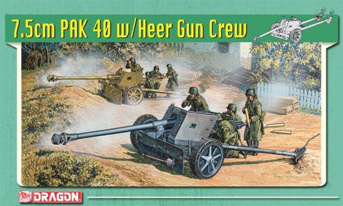 Dragon 6249 7.5cm PAK 40 w/Heer Gun Crew