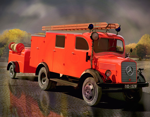 ICM 35527 L1500S LF 8, German Light Fire Truck