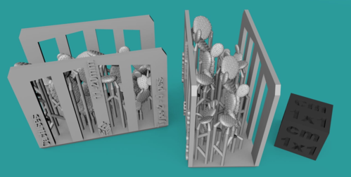 EMP3D 99160116 Kaktusy typ 2 - 4 sztuki - 11-20 mm