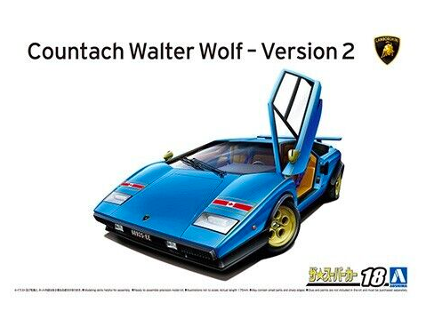 Aoshima 06383 SC#18 Countach Walter Wolf - Version 2 '76