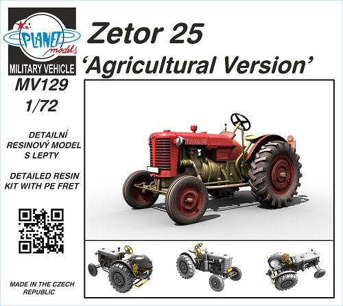 Planet Models MV129 Zetor 25 'Agricultural Version'