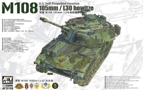 AFV Club 35108 U.S. Self-Propelled Howitze M108 105mm/L30 howitze